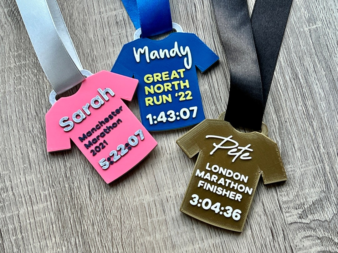 Personalized 3D Printed Marathon Medal: Custom Runner Gift - Etsy