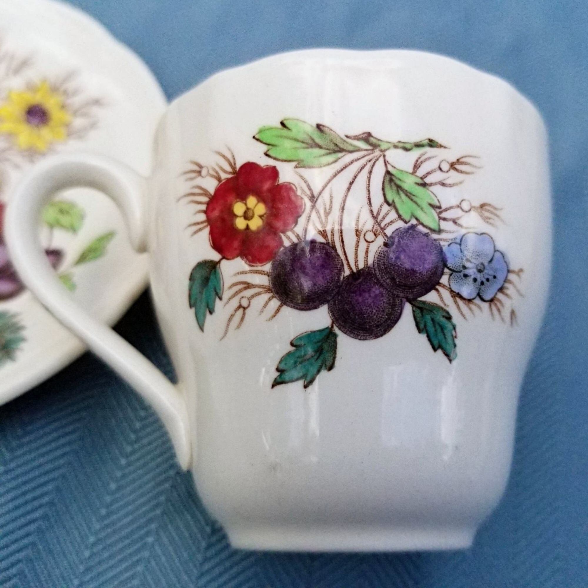 Vintage Spode Copeland 'Reynolds' China Demitasse Cup Saucer England circa 1960s - Etsy 日本