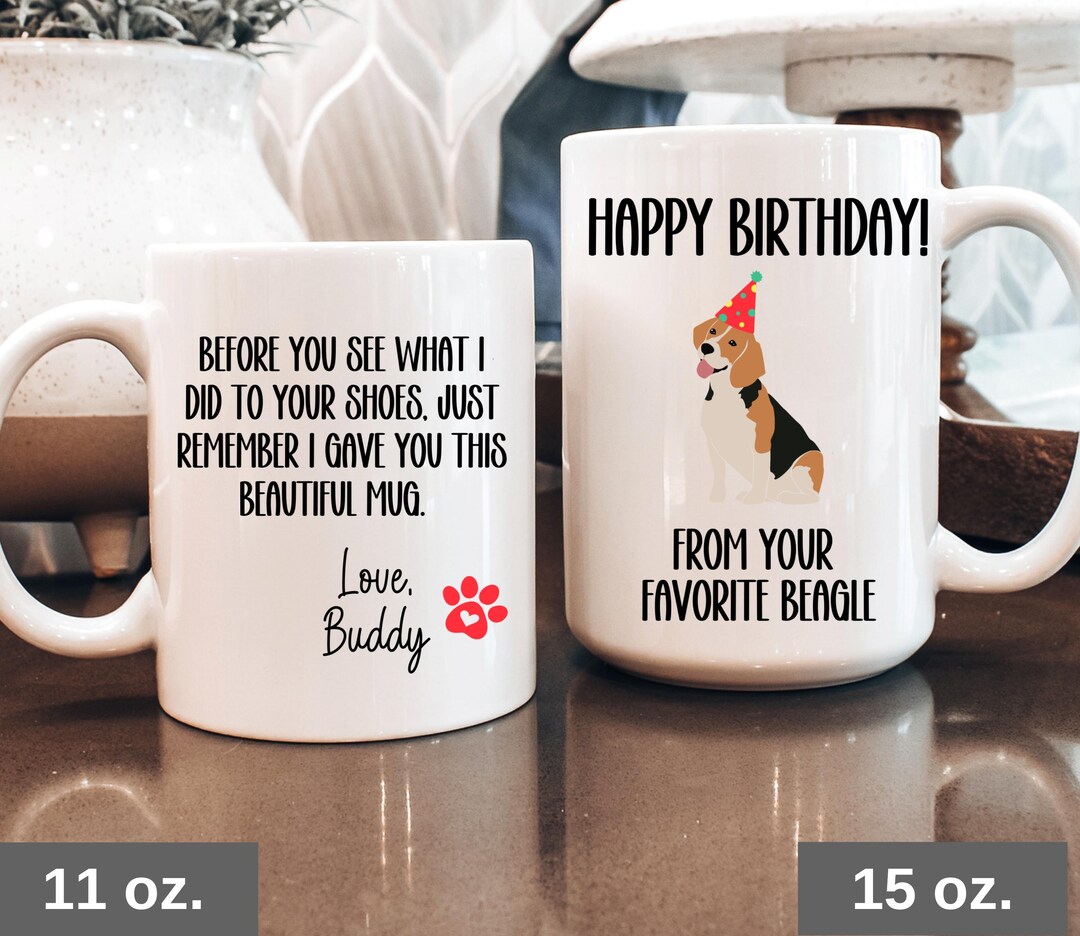 Beagle Owner Birthday Mug, Funny Dog Owner Gift, Personalized Beagle ...