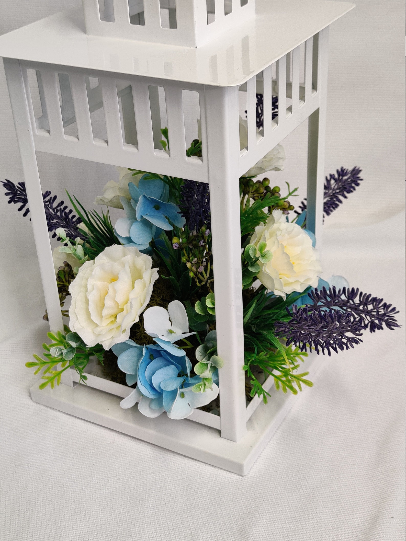 Lantern Flower Arrangement Floral Lantern Table Centre | Etsy