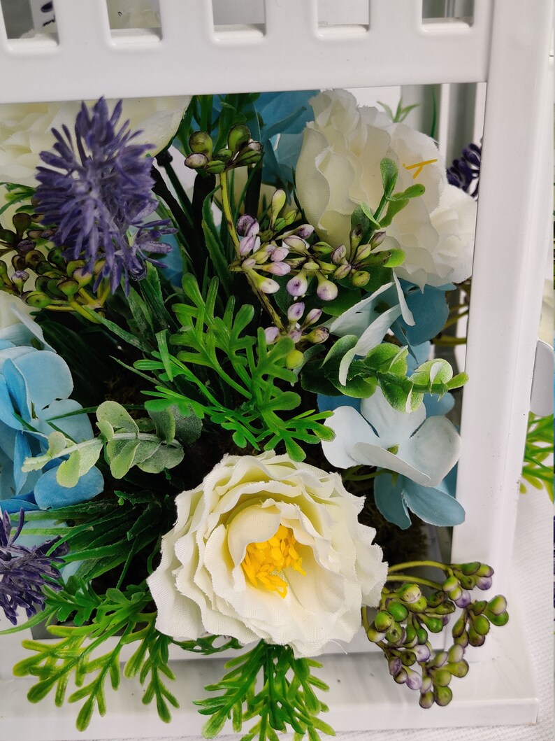 Lantern Flower Arrangement Floral Lantern Table Centre - Etsy UK