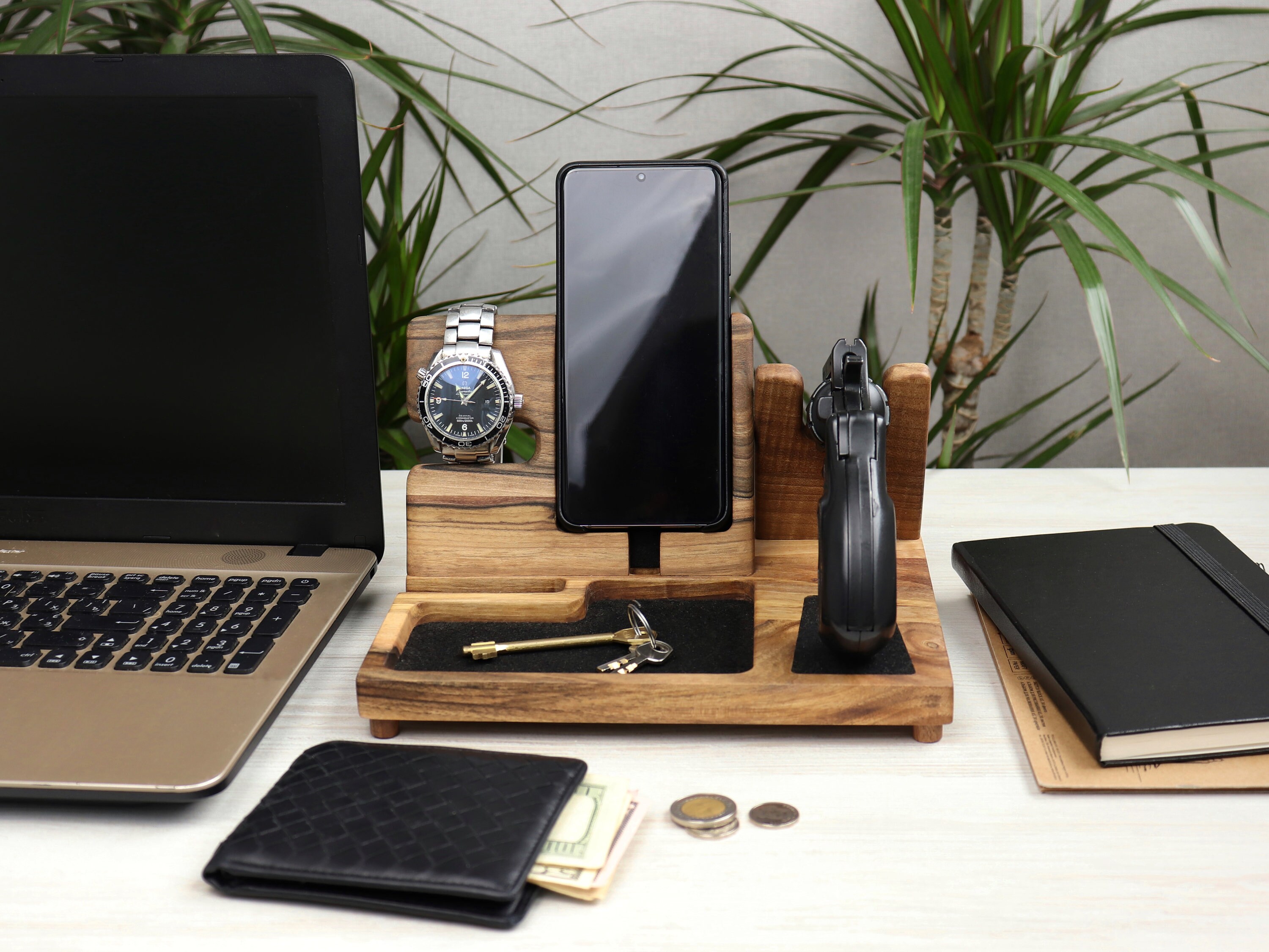 Gun Valet Men Edc Valet Gun Edc Stand for Gun Valet Wood | Etsy