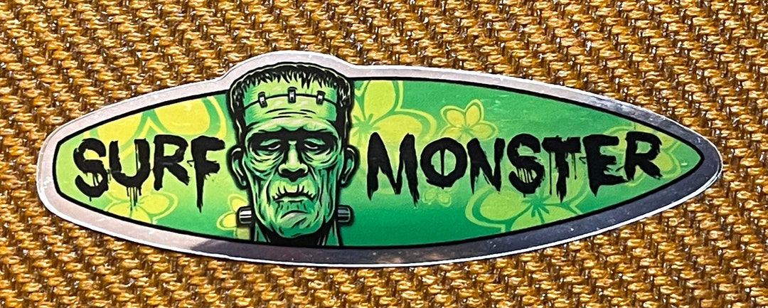 Surf Monster Sticker Decal - Etsy