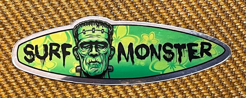 Surf Monster Sticker Decal - Etsy