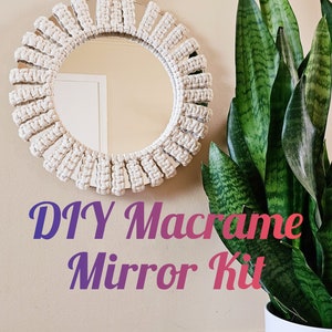 DIY Macrame Mirror Kit for 12 Inch Round Glass Mirror - Etsy