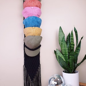 Macrame Baseball Cap Hanger - Made-to-order Hanging Hat Rack - Etsy