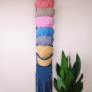 Macrame Baseball Cap Hanger - Made-to-order Hanging Hat Rack - Etsy