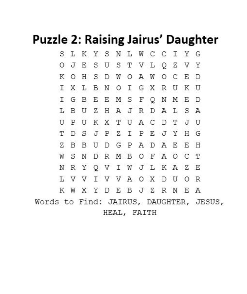 Catholic Bible Stories Word Search for Kids: 50 Faith Puzzles - Etsy