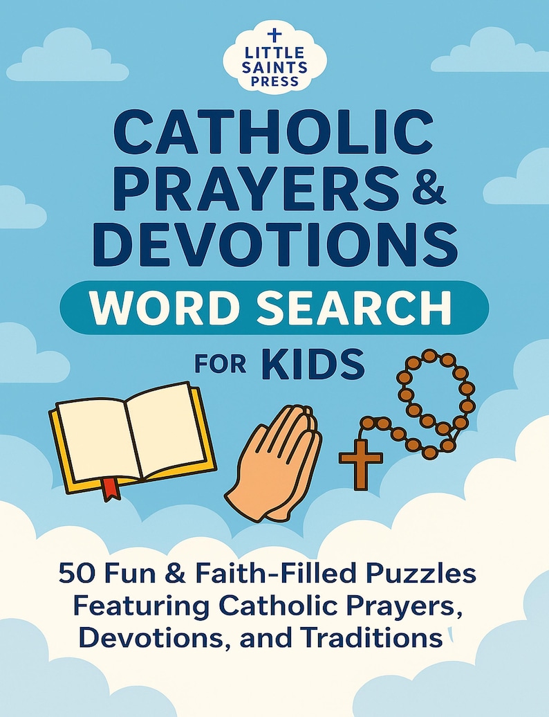 Catholic Prayers Word Search for Kids: 50 Faith Puzzles - Etsy
