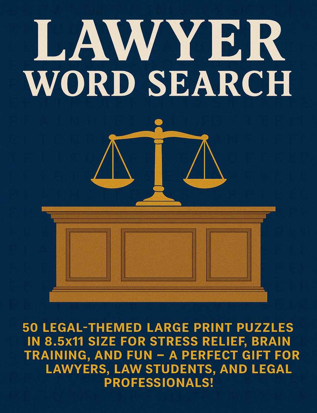 Lawyer Word Search Book – 50 Large Print Puzzles for Attorneys, Law ...