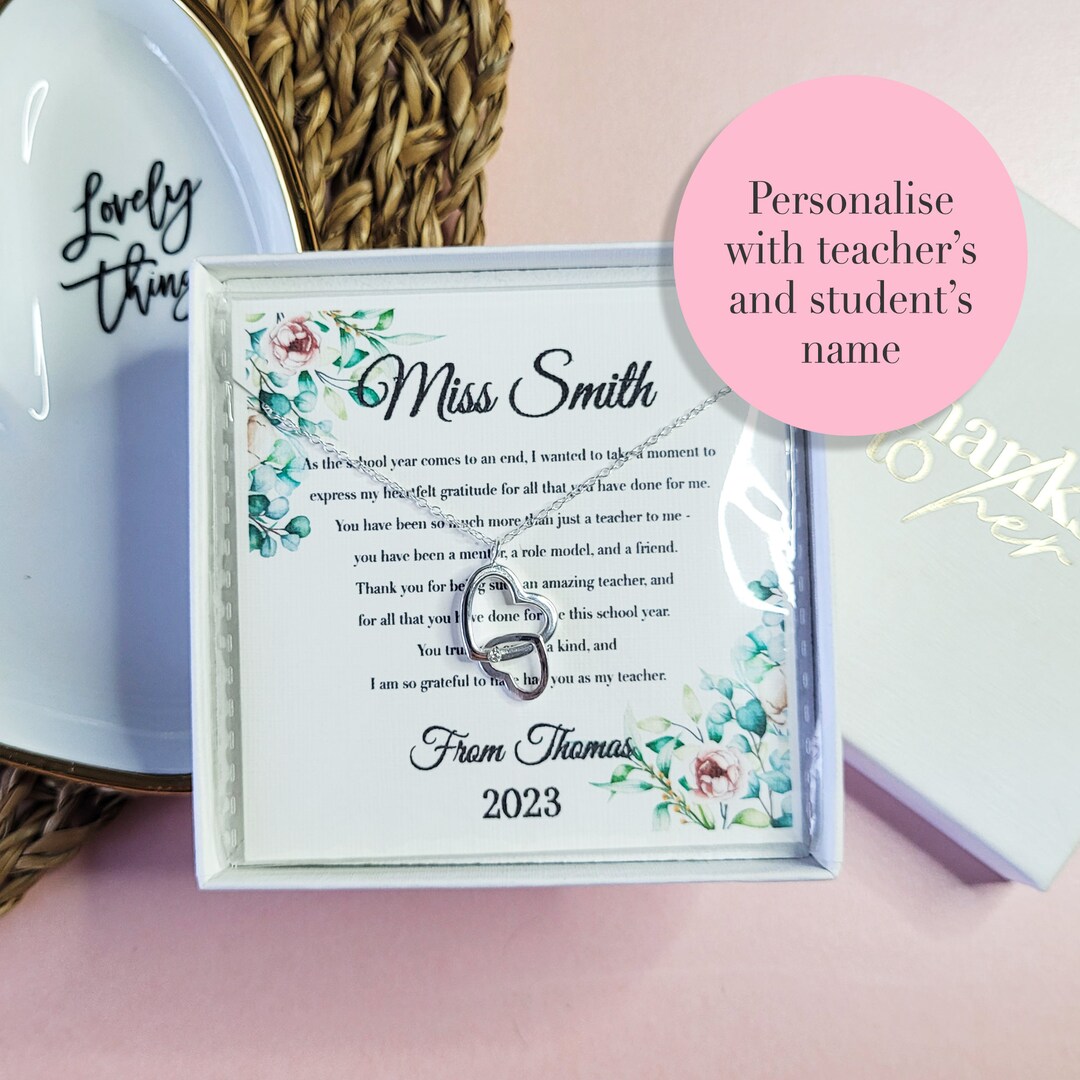 Thank You Teacher Gift End of Term Gift From a Student Luxury Jewellery ...