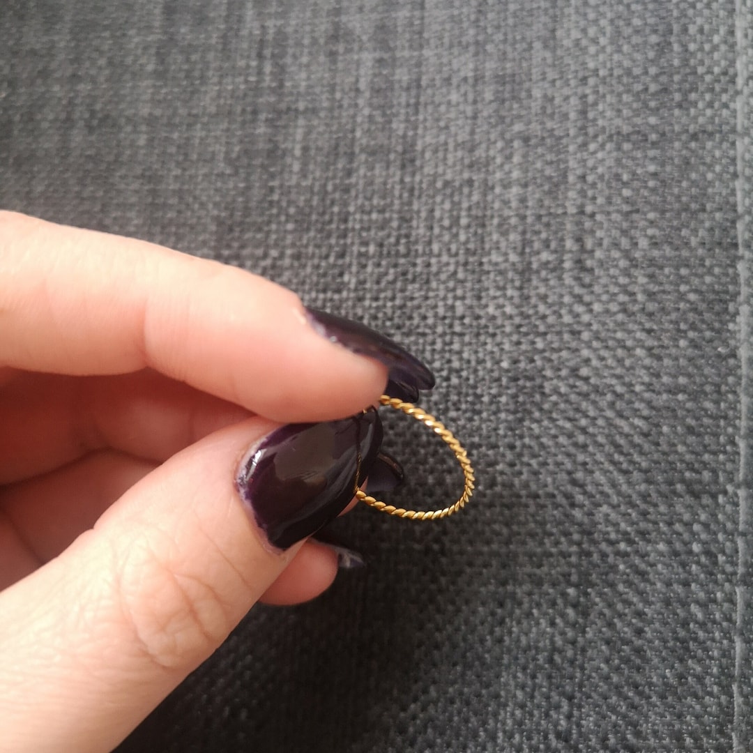 Gold Twist Ring, Double Twist Ring, Gold Plated Sterling Silver Twist ...