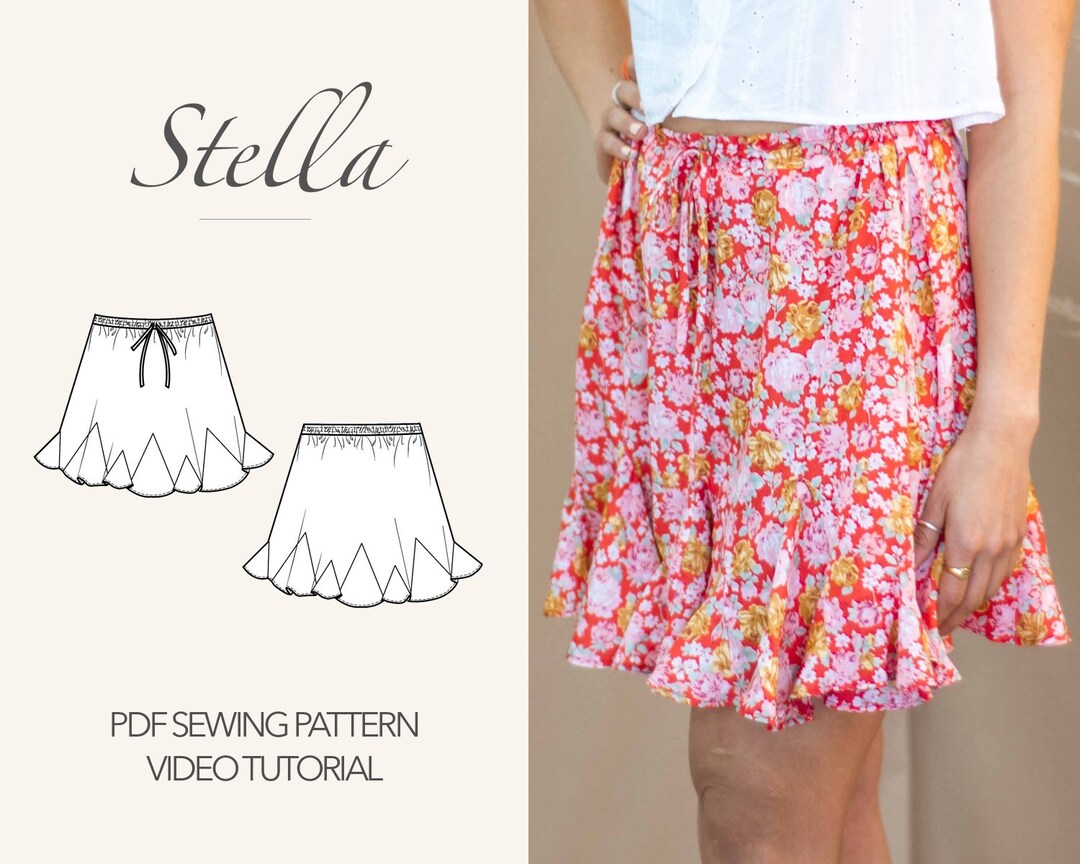 Mini Skirt Sewing Pattern Ruffled Skirt Pattern Women Skirt Sewing ...