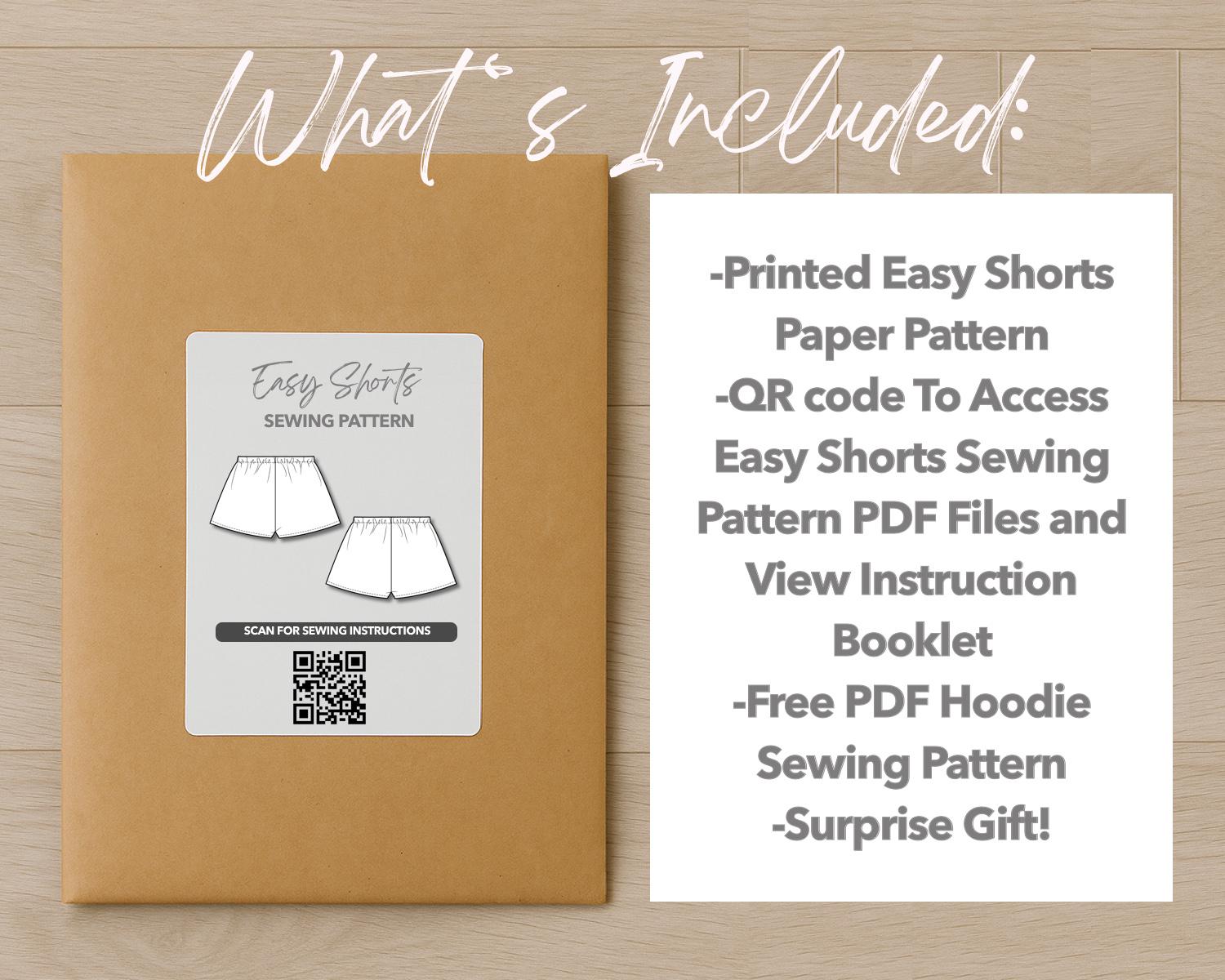 Elastic Shorts Printed Sewing Pattern – Paper Pattern (XS–XXXL) - Etsy