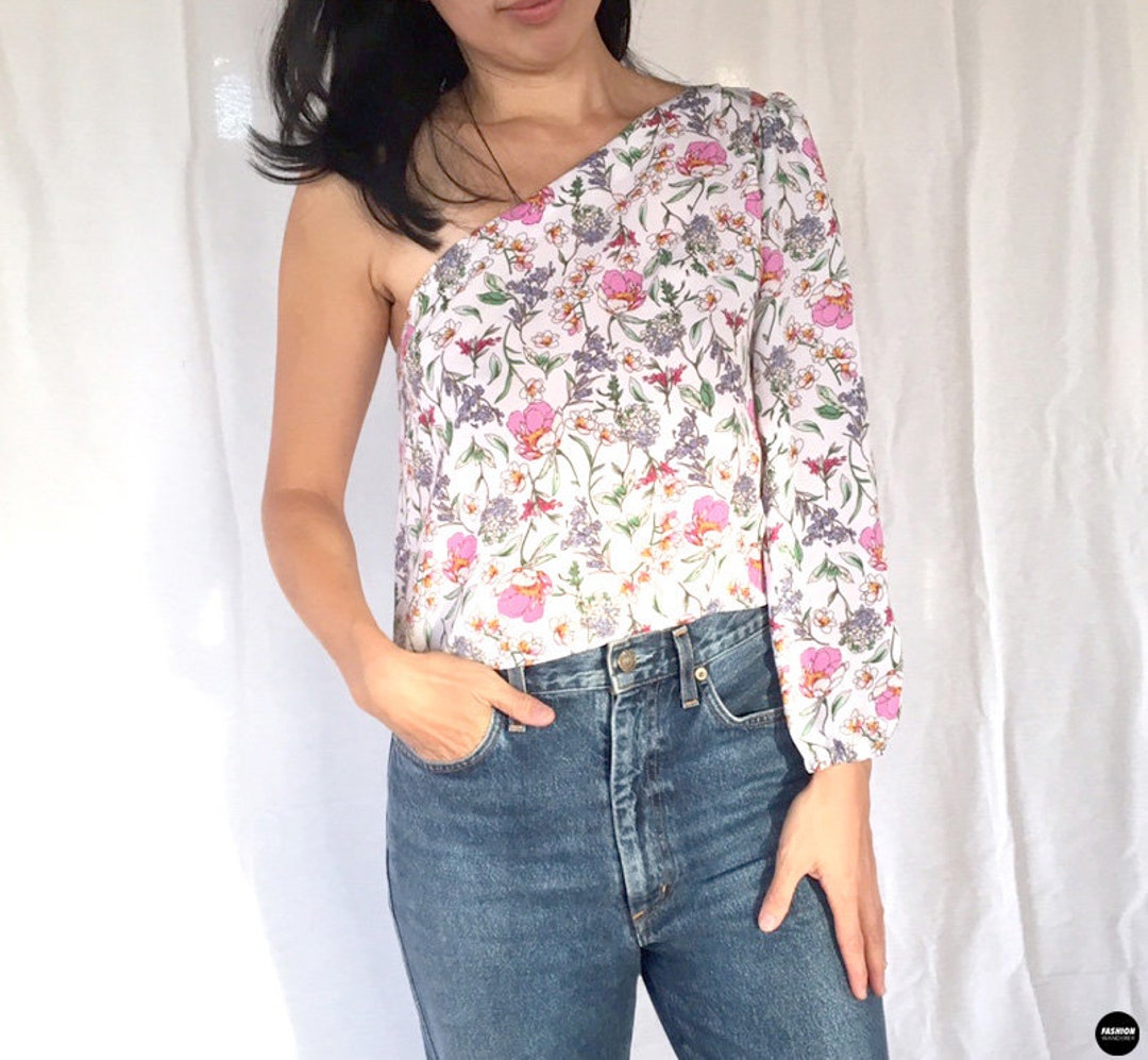 One Shoulder Top Sewing Pattern Women Blouse Pattern PDF Sewing Pattern ...