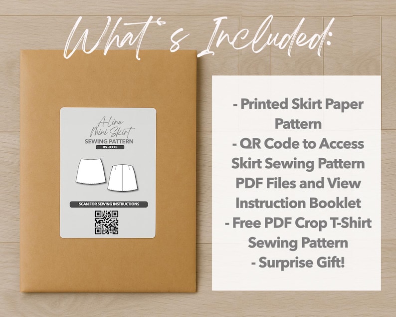 A-line Mini Skirt Printed Sewing Pattern – Paper Pattern (XS–XXXL ...