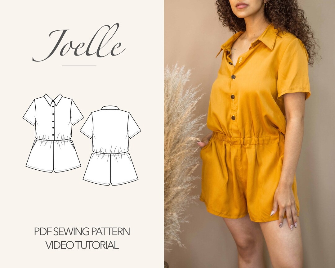 Romper Sewing Pattern Playsuit PDF Pattern Women Sewing Pattern Summer ...