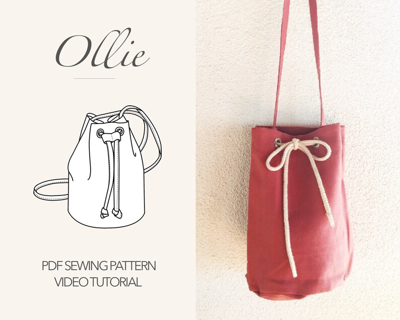 Bucket Bag Sewing Pattern Handbag Pattern Drawstring Purse - Etsy