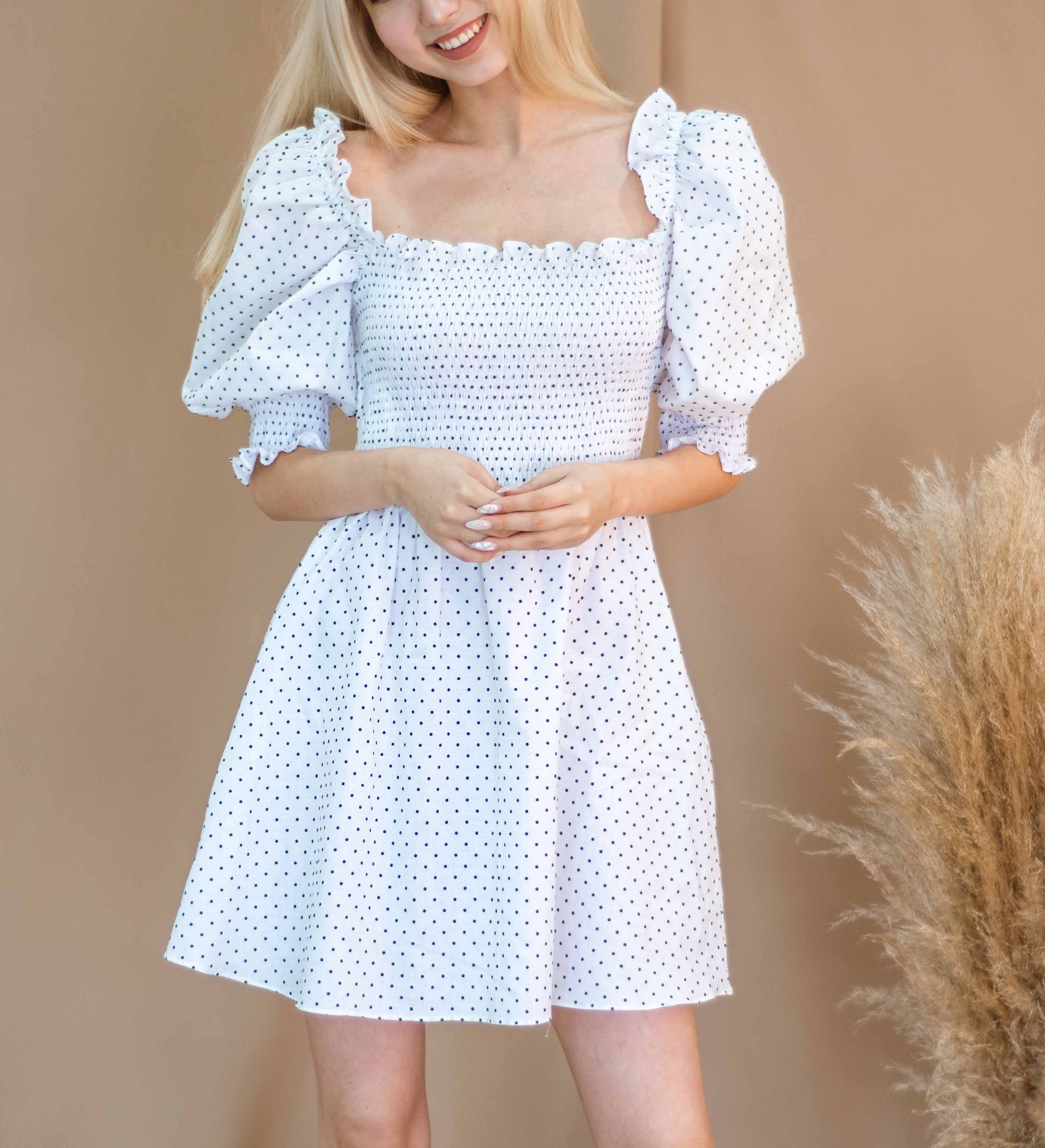 Smock Dress Sewing Pattern Women Dress Pattern Milkmaid Dress - Etsy