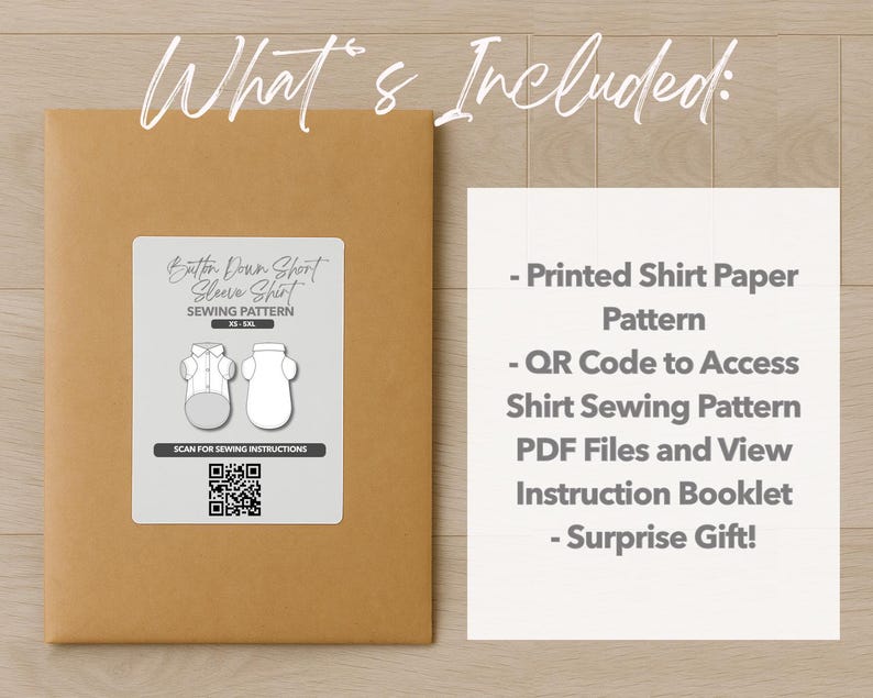 Dog Button Down Short Sleeve Shirt Printed Sewing Pattern – Paper ...