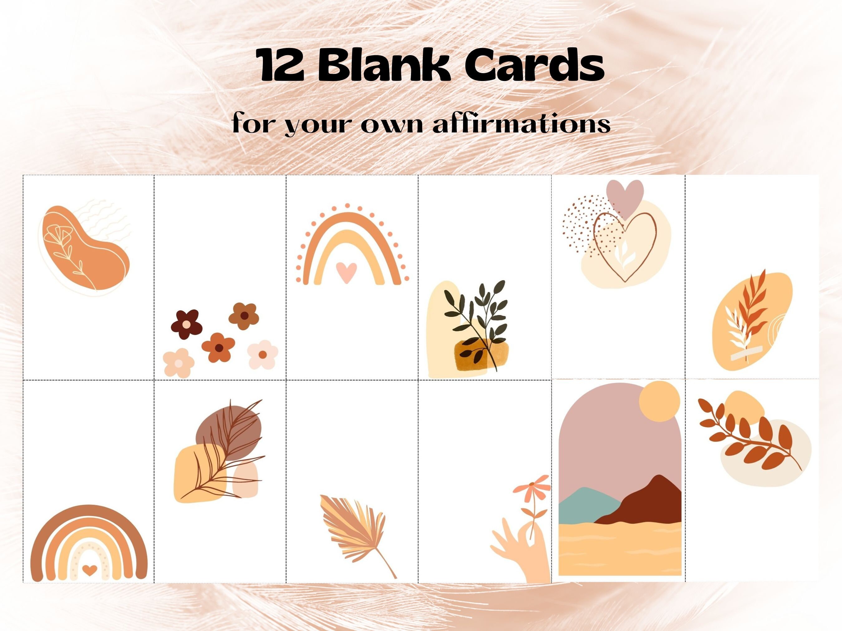 Boho Affirmation Cards Printable Affirmation Cards Boho - Etsy
