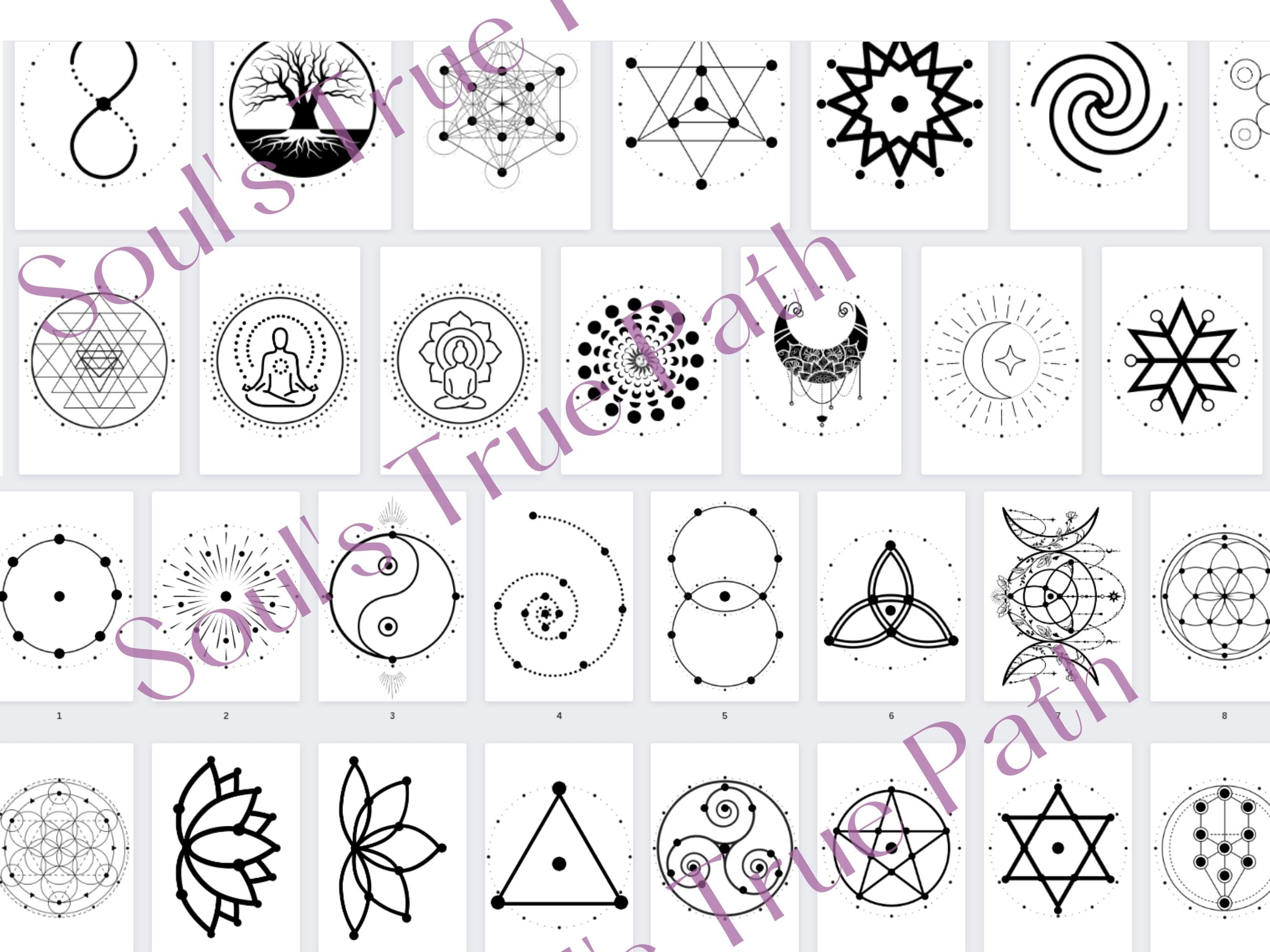 Crystal Grid Template Sacred Geometry Spiritual Design Meditation Space ...