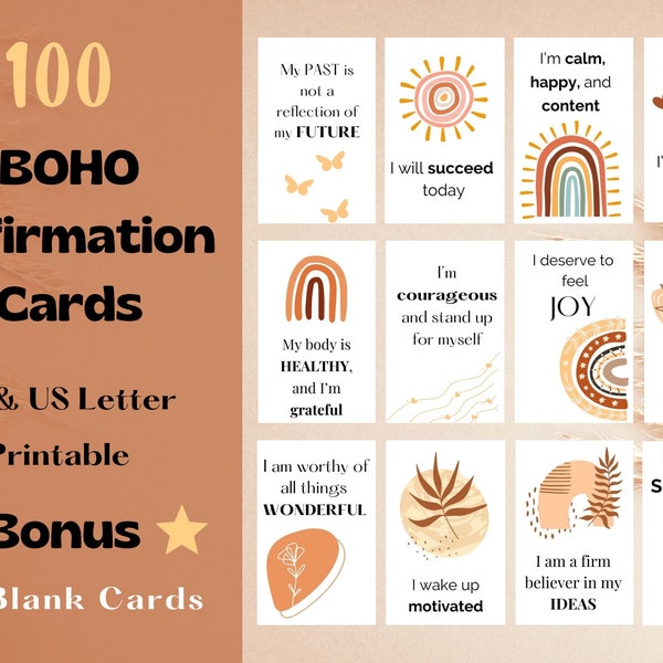 Affirmation Cards - Etsy