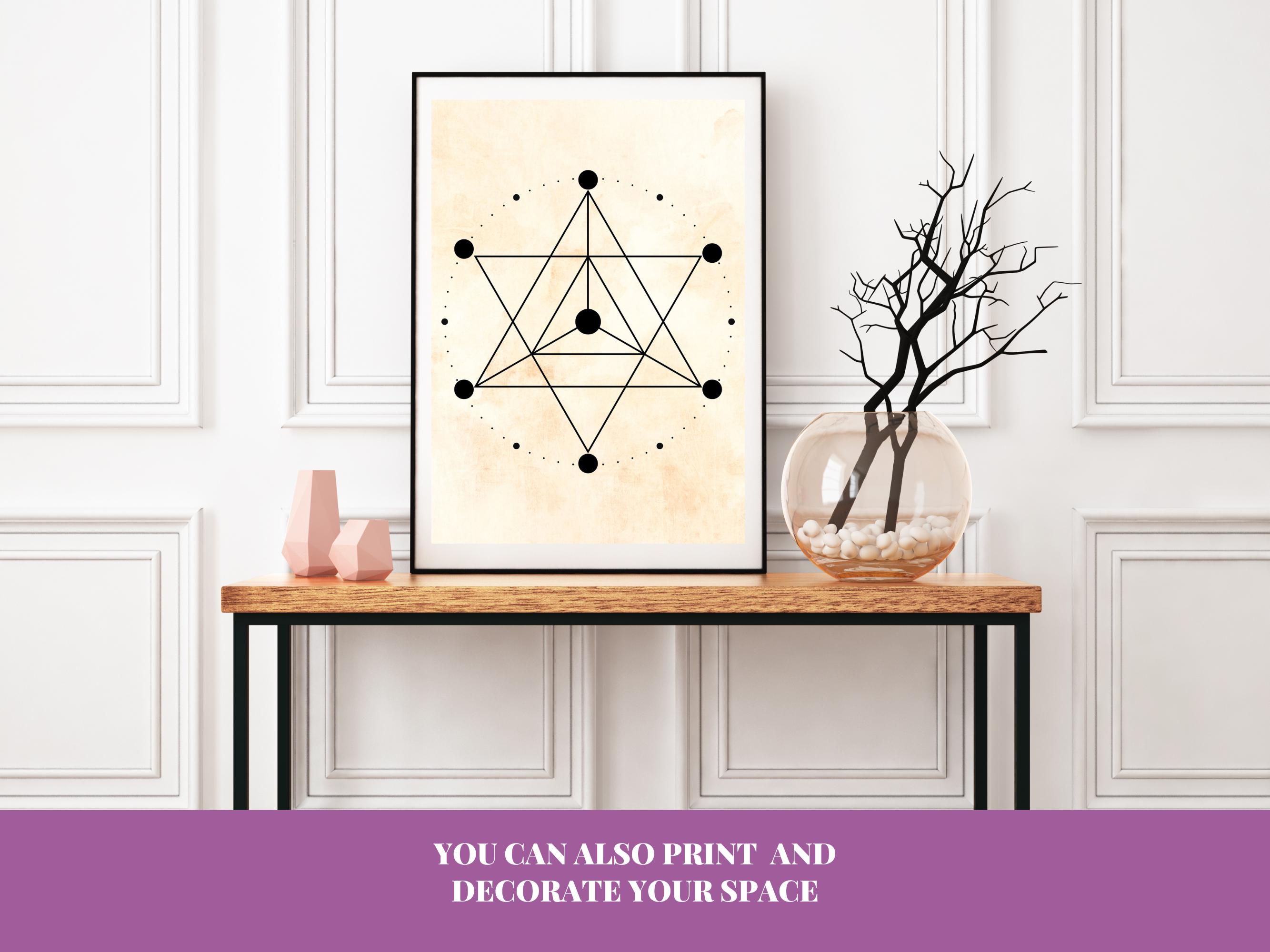 Crystal Grid Template Sacred Geometry Spiritual Design Meditation Space ...