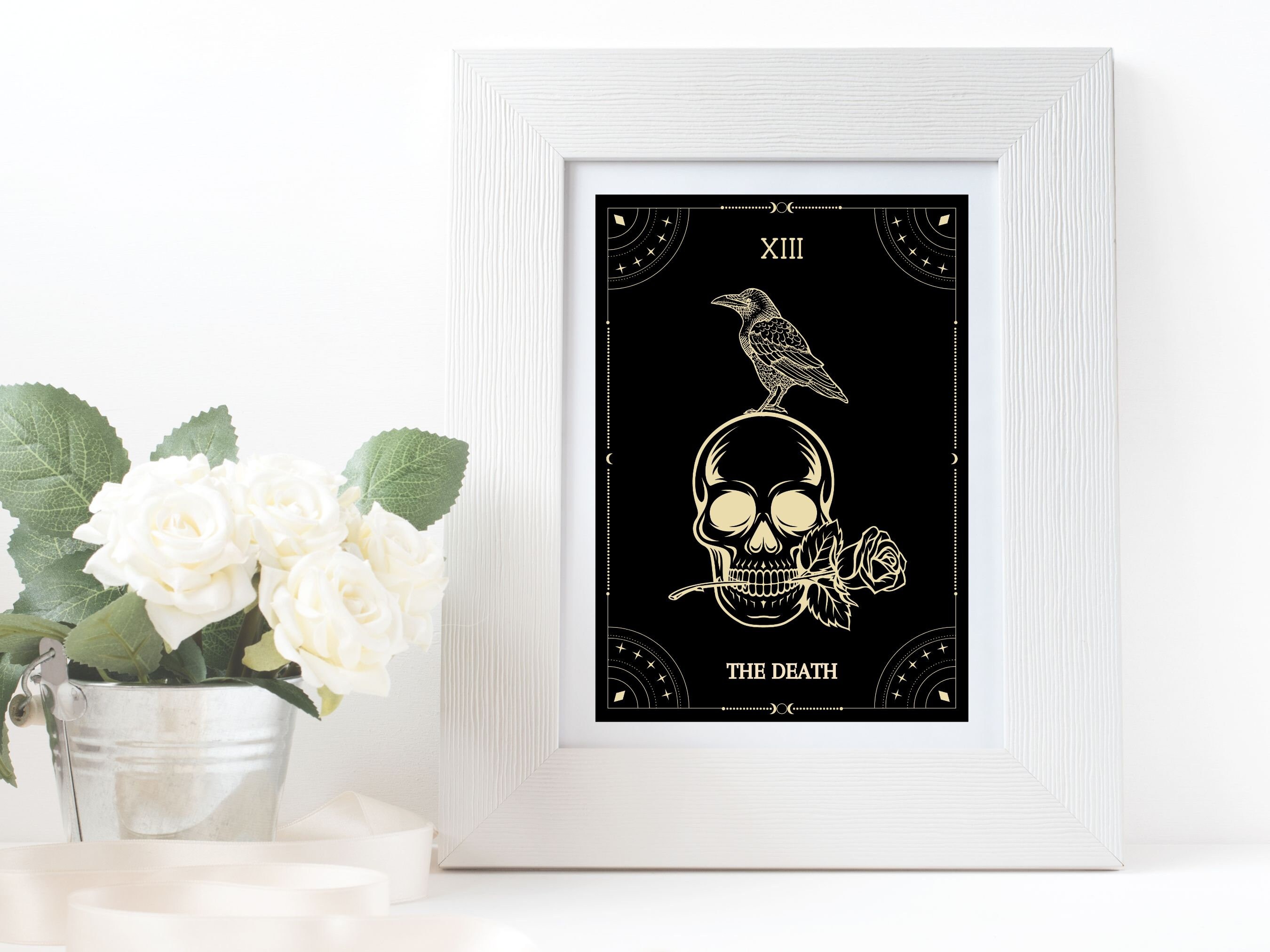 Death Tarot Card Art Print Death Tarot Card Tarot Printable Tarot Art ...