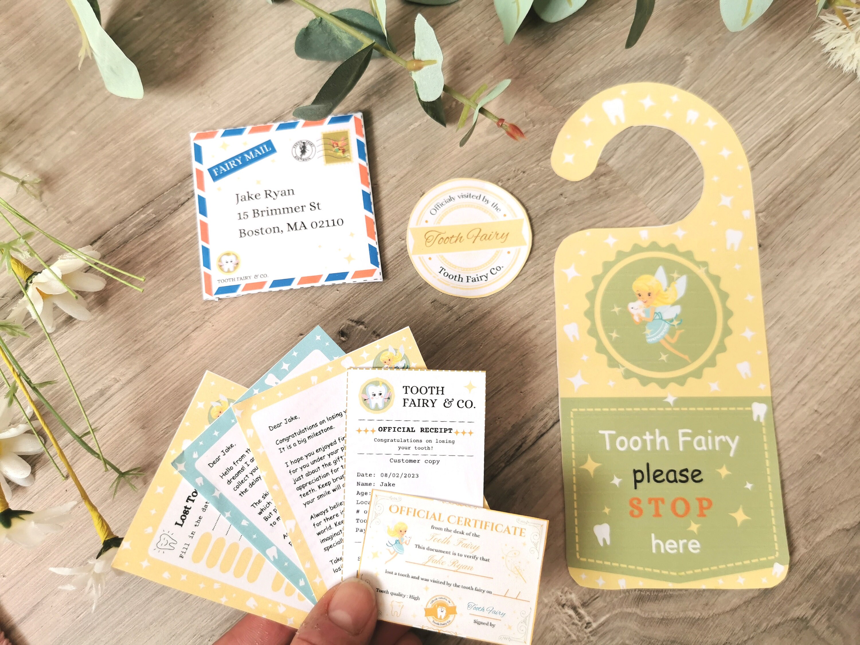 Editable Tooth Fairy Set Tooth Fairy Mini Tiny Letter - Etsy