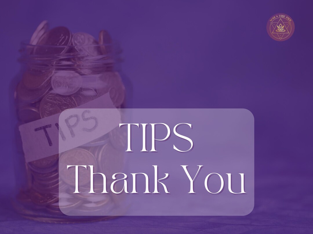 TIPS - GRATITUDE- Thank You - Tips Jar - Gratitude Thank You - Etsy