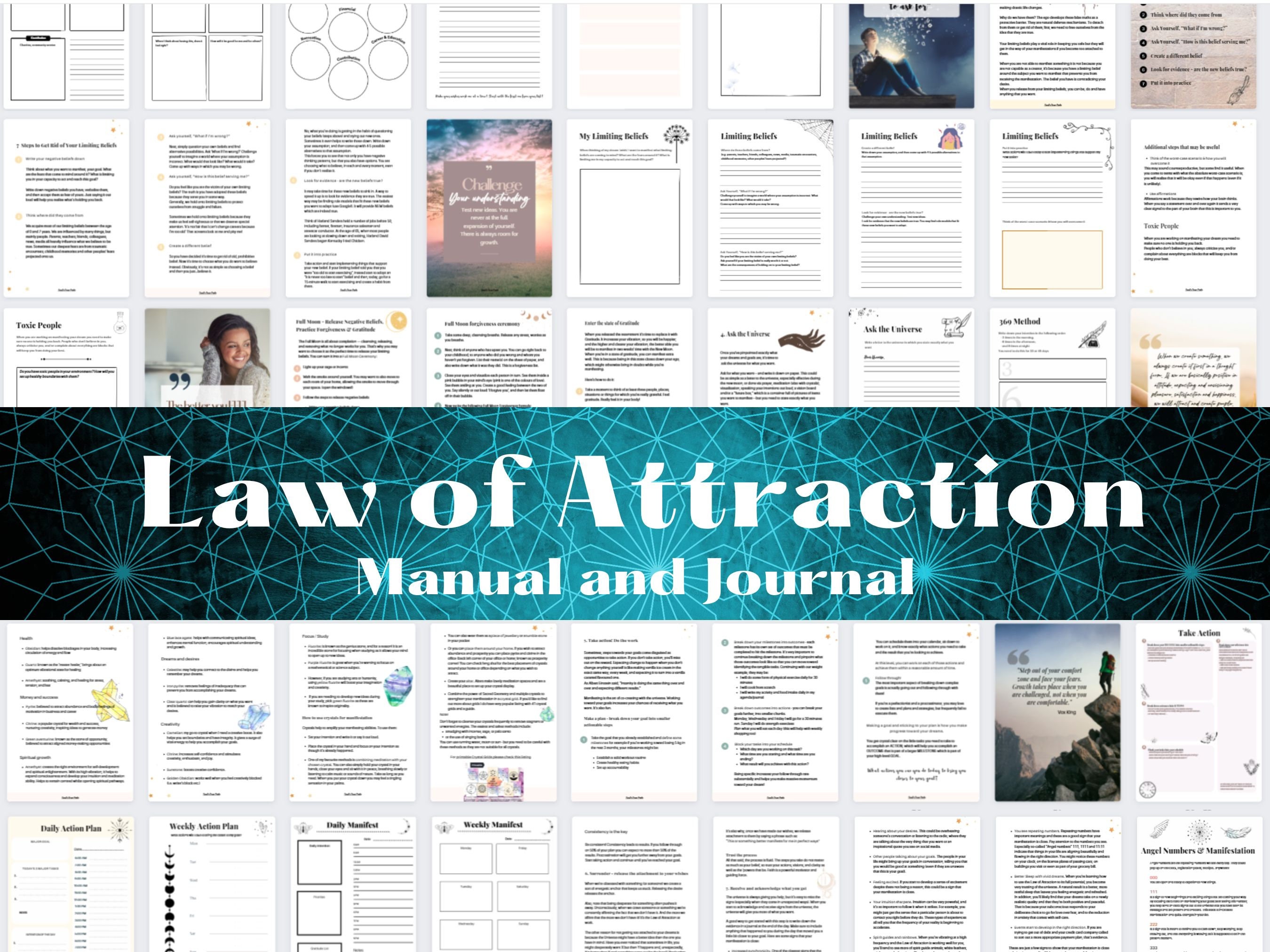 Manifestation Journal Law of Attraction Law of Assumption Manifest ...