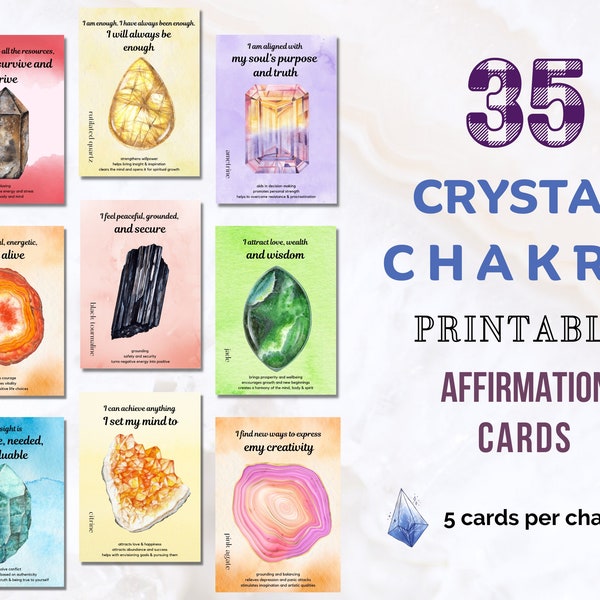 Crystal Affirmation Cards - Etsy