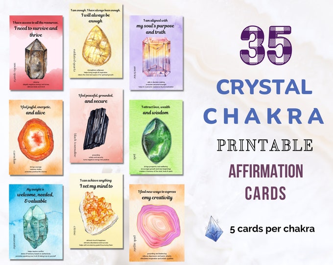 CRYSTAL WISDOM Inspiration Cards Deck Rachelle Charman - Etsy