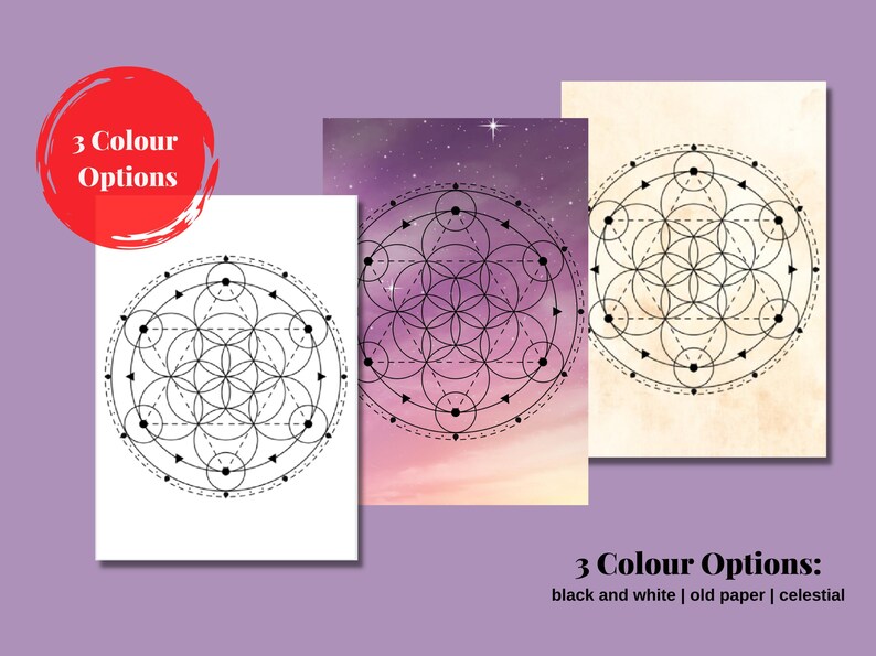 Crystal Grid Template Sacred Geometry Spiritual Design Meditation Space ...