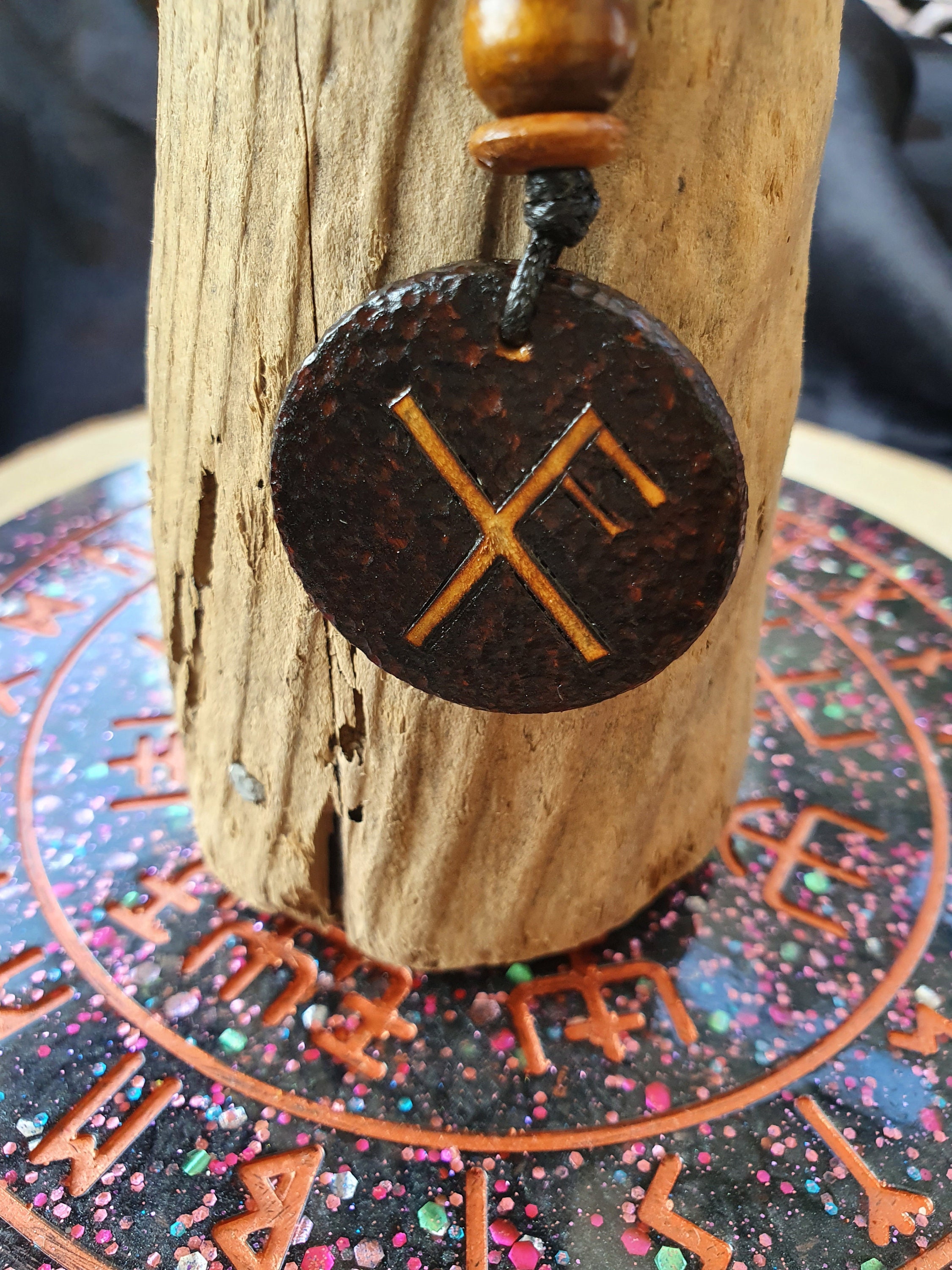 Good Luck Bind Rune Amulet/gibo Ajua Bindrune - Etsy