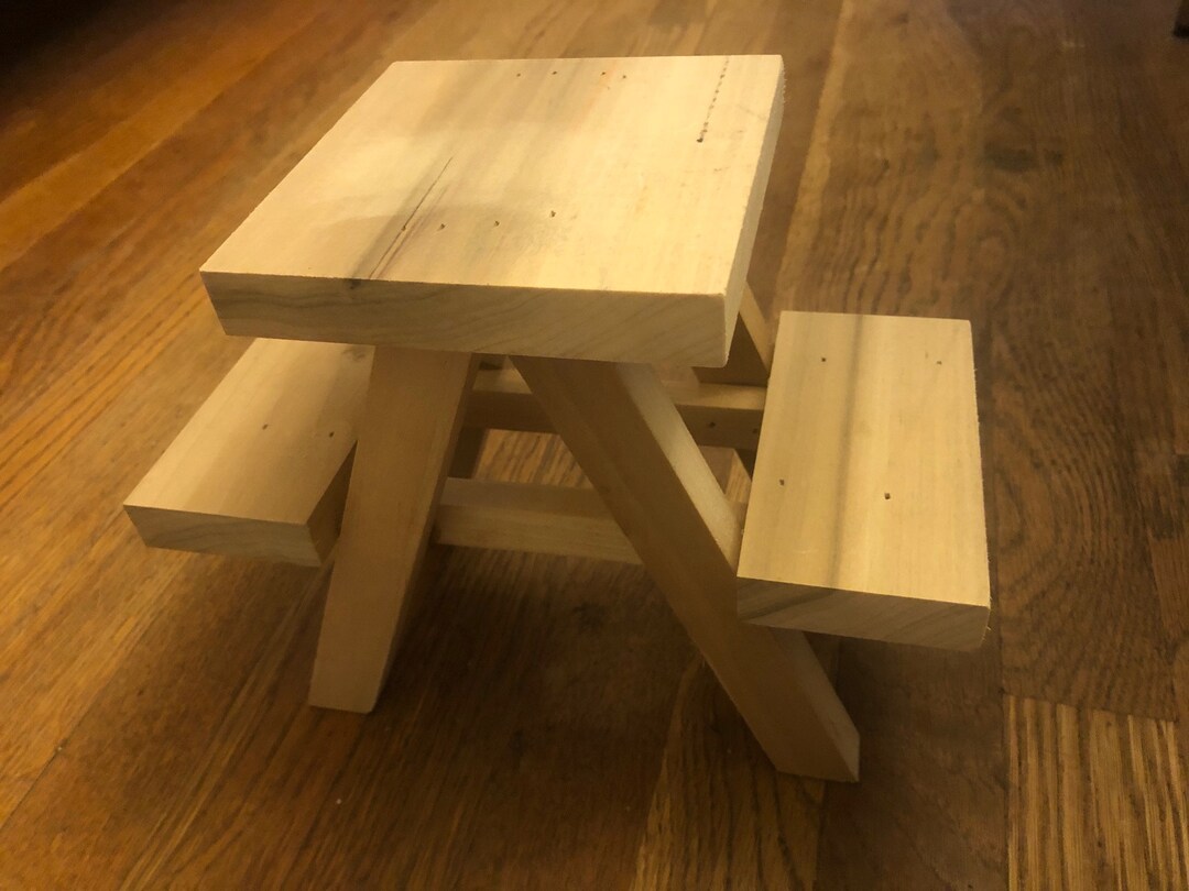 Handmade Hardwood Squirrel Picnic Table - Etsy