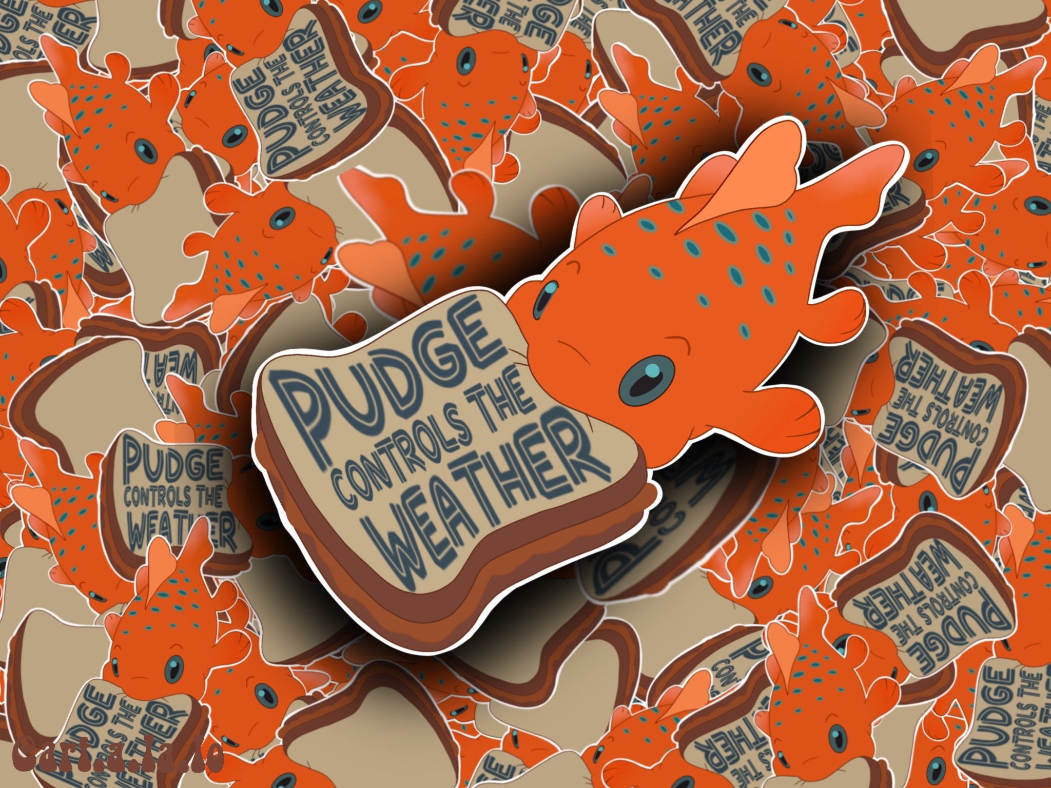 Pudge the Fish Controls the Weather Lilo and Stitch Glossy | Etsy