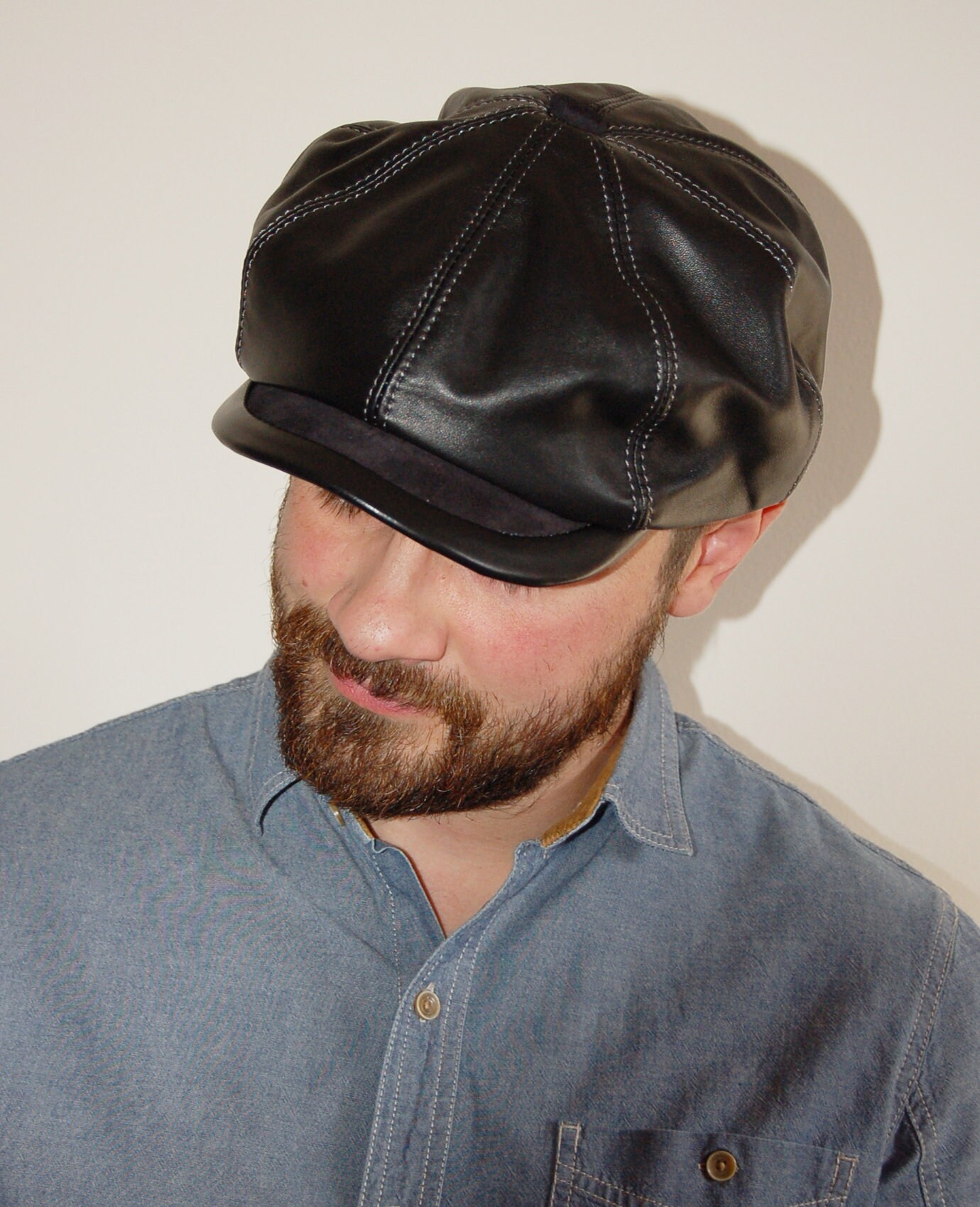 Newsboy Cap,leather Hat,peaky Blinders Cap,brown Genuine Leather 8 ...