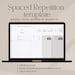 Spaced Repetition Google Sheets Minimalistic Template - Etsy