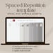 Spaced Repetition Google Sheets Minimalistic Template - Etsy