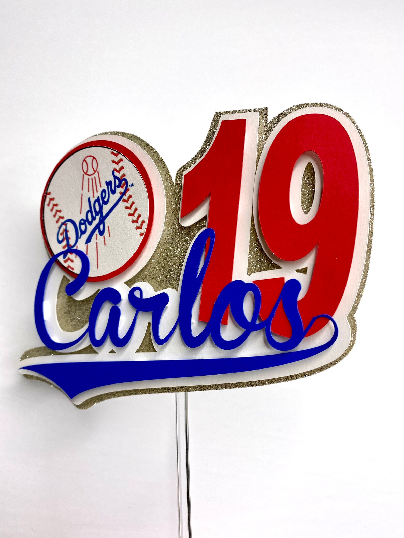 Dodgers Dodgers Topper Dodgers Cake Topper 3D Cake Topper | Etsy