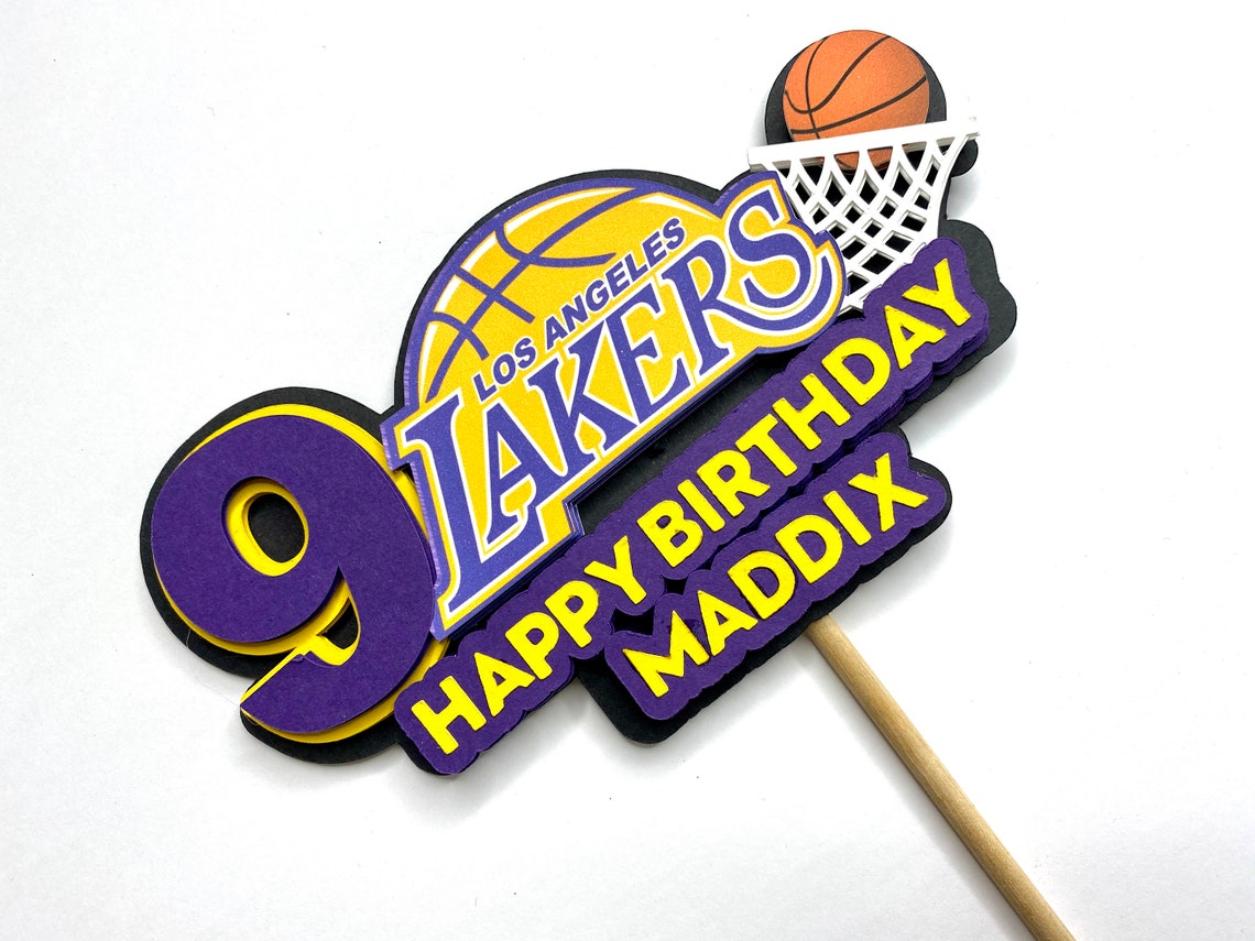 Lakers Lakers Topper Lakers Cake Topper 3D Cake Topper | Etsy
