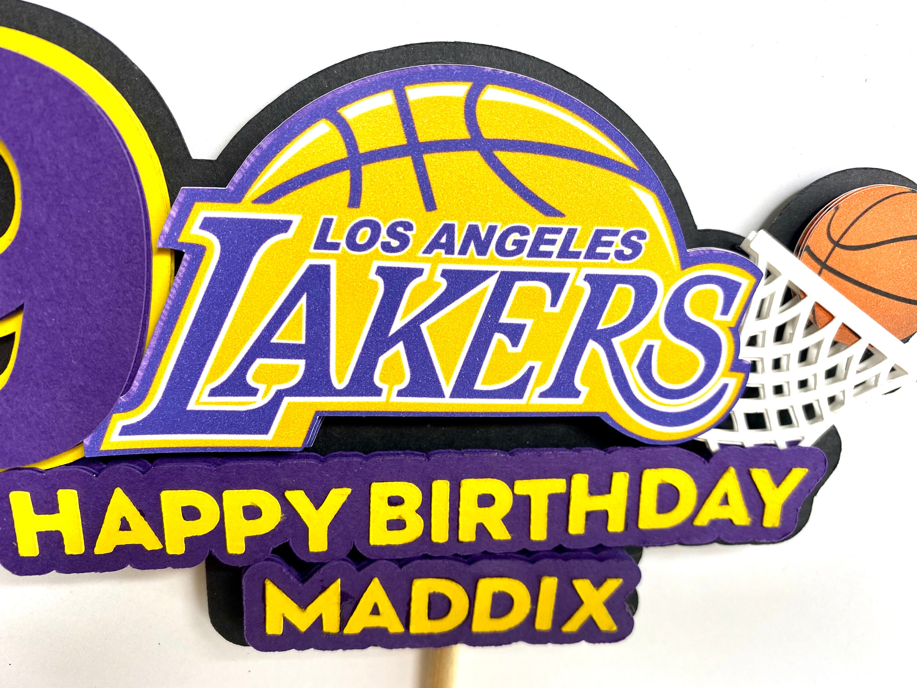 Lakers Lakers Topper Lakers Cake Topper 3D Cake Topper | Etsy