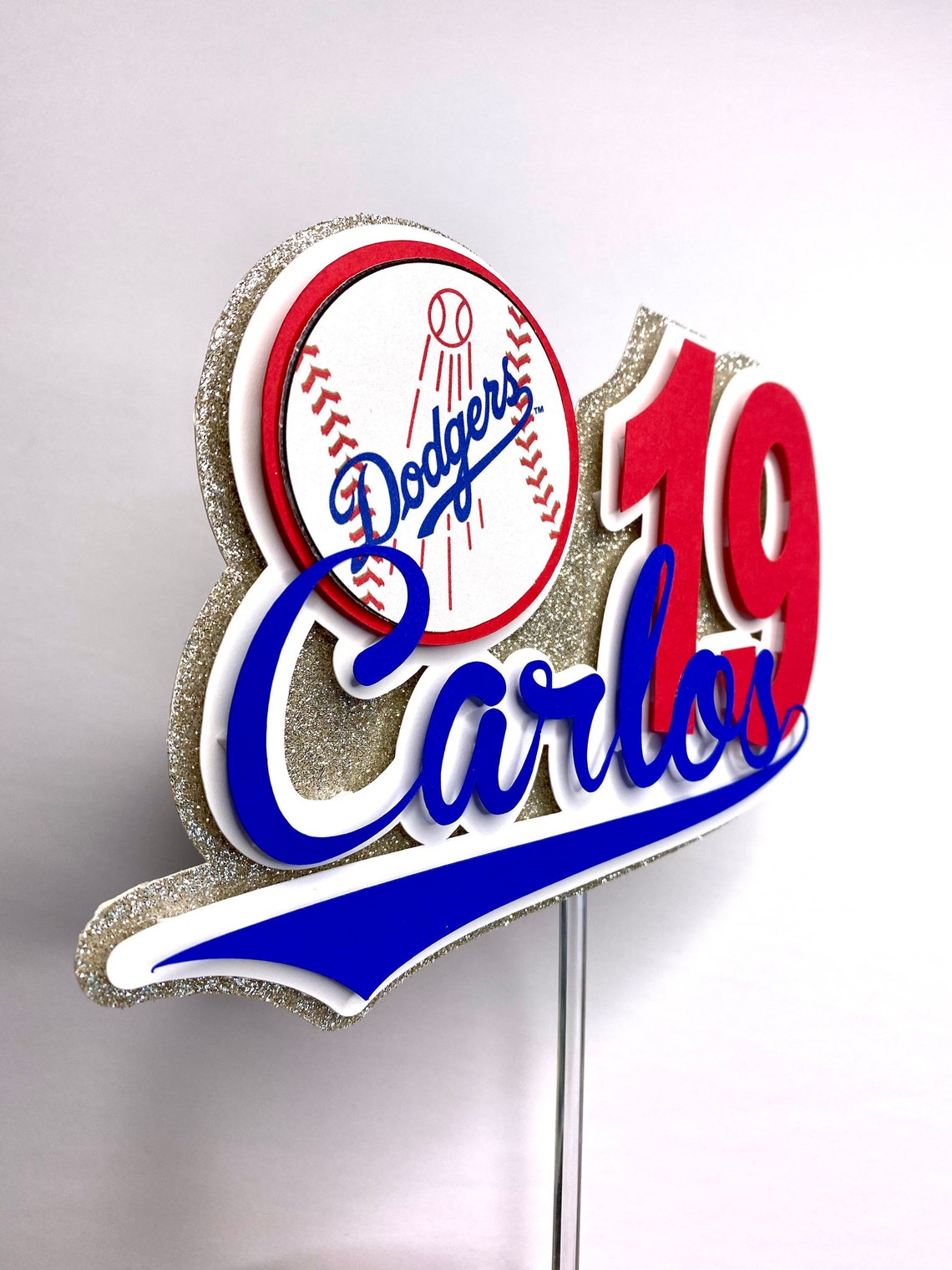 Dodgers Dodgers Topper Dodgers Cake Topper 3D Cake Topper | Etsy