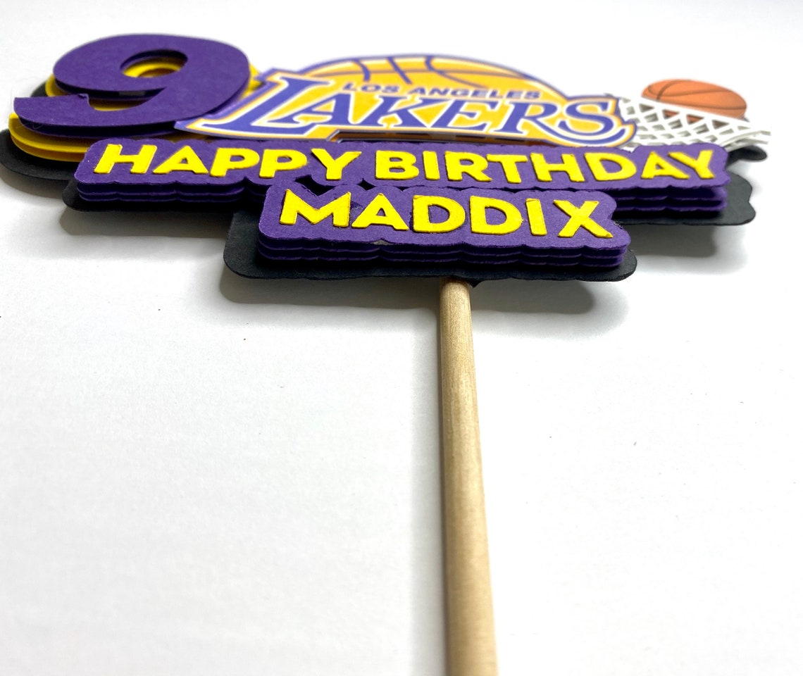 Lakers Lakers Topper Lakers Cake Topper 3D Cake Topper - Etsy