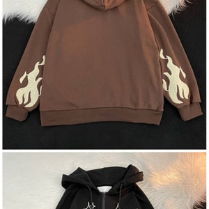 Y2k Cross Embroidered Hoodies Zip up Hoodies Aesthetic - Etsy