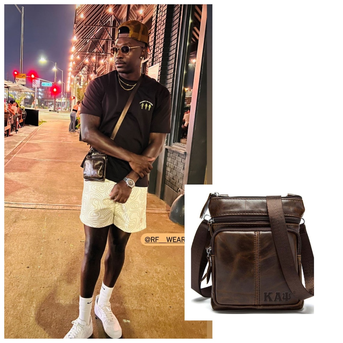 Kappa Alpha Psi Leather Crossbody Bag - Etsy