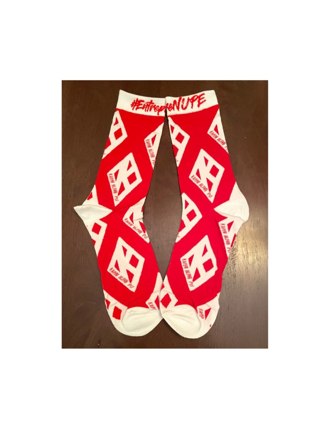 Kappa Alpha Psi Red and White Socks - Etsy