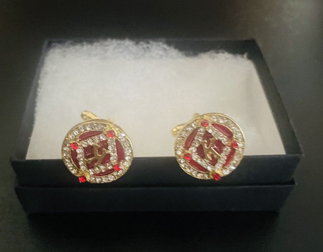 K Diamond Studded Kappa Alpha Cuff Links - Etsy